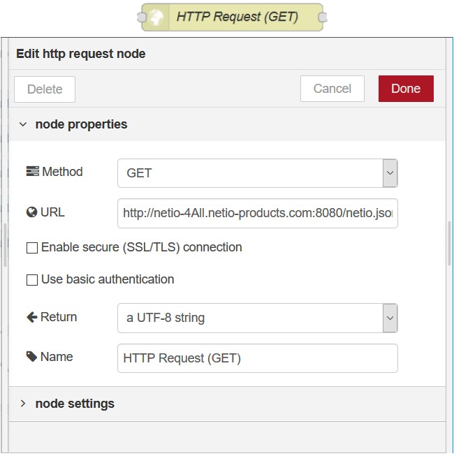An30 Node Red Example Of Rest Json Communication With Netio 4x Netio 6010