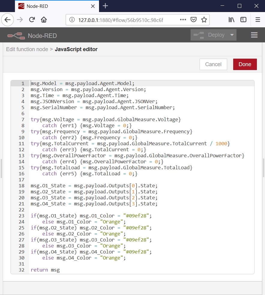 An30 Node Red Example Of Rest Json Communication With Netio 4x Netio Products Smart Power