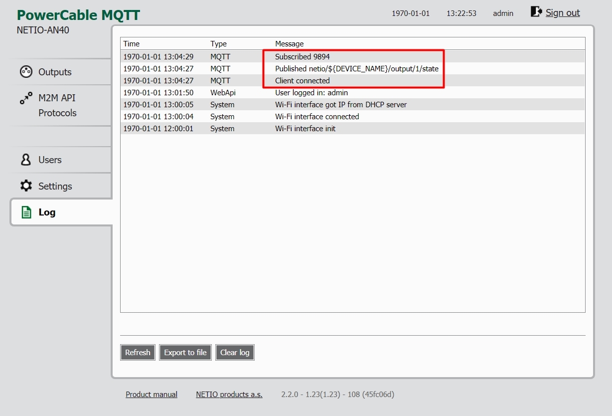 An40 Getting Started With Powercable Mqtt Flex Via Hivemq Mqtt Broker To Mobile App Netio