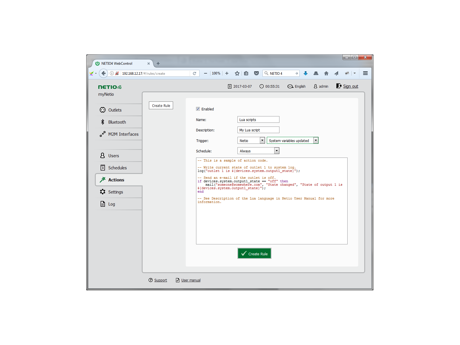 Lua scripts | NETIO products a.s. Lua scripts | NETIO products a.s.